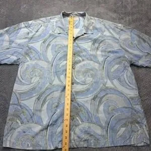 Tommy Bahama | Shirts | Tommy Bahama Shirt Men Xxl Blue Wave Swirl Silk ...